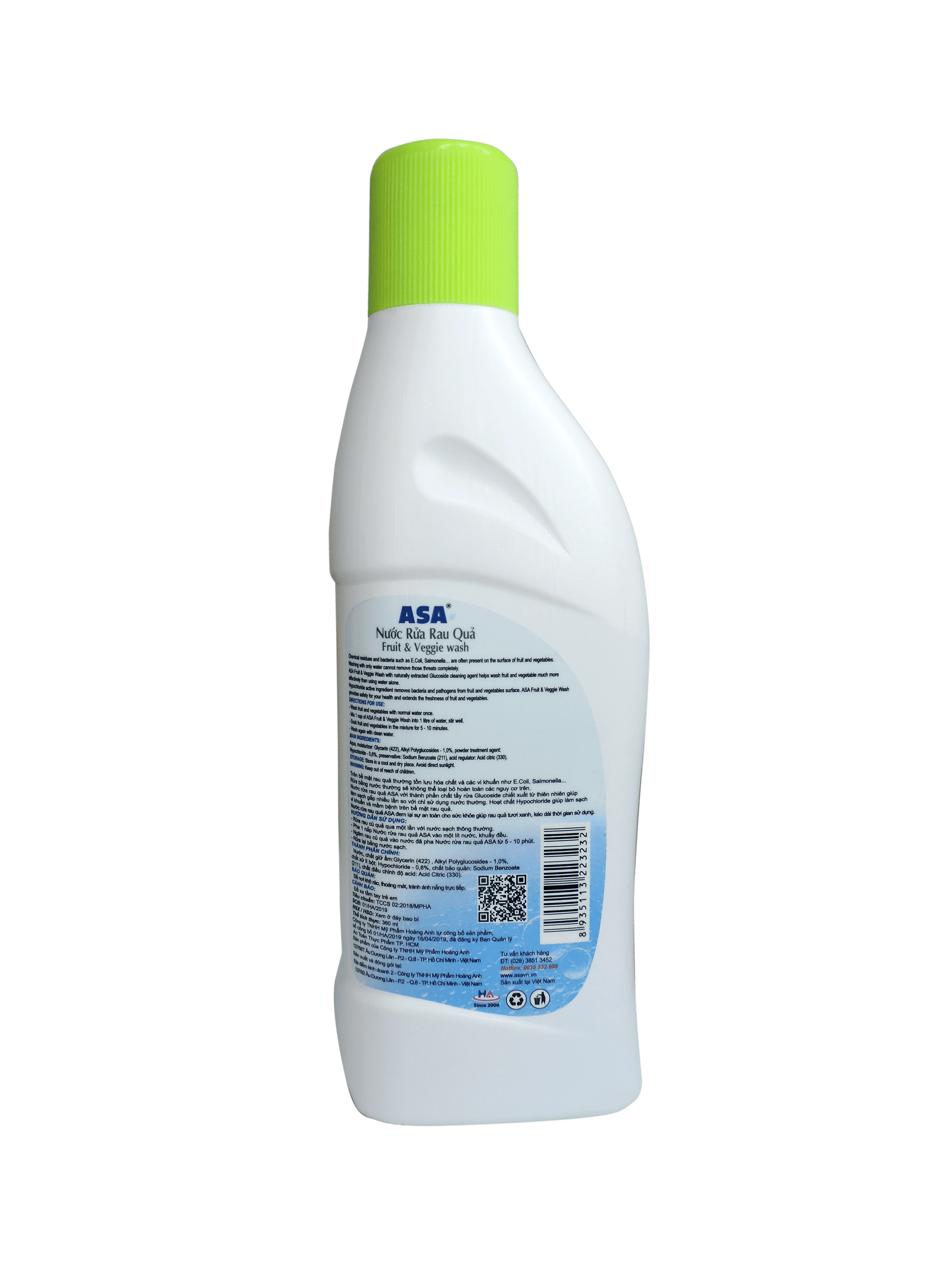 Nước rửa rau quả ASA 360ml